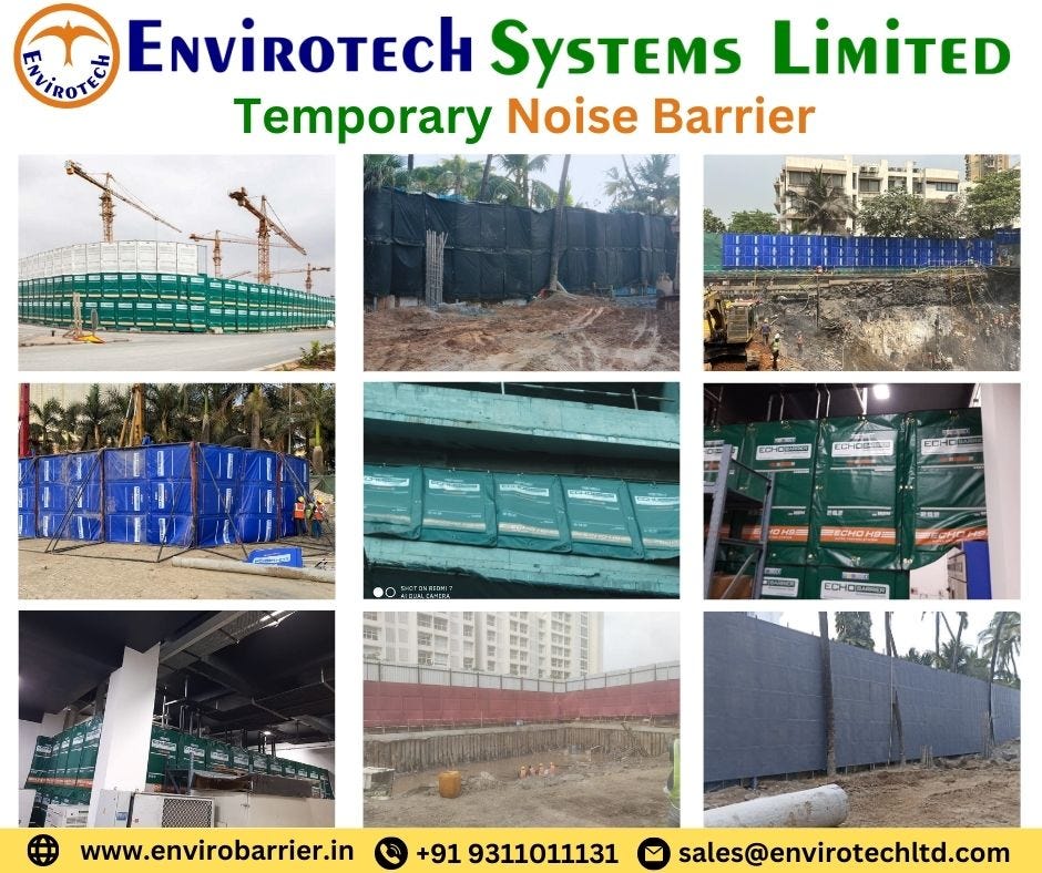 Temporary Noise Barrier. Envirotech Systems Limited takes pride… | by ...