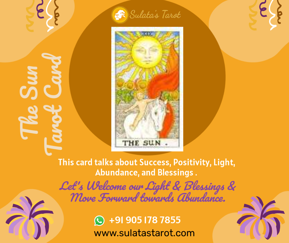 the The Sun Tarot card talks about Success, Positivity, Light ...