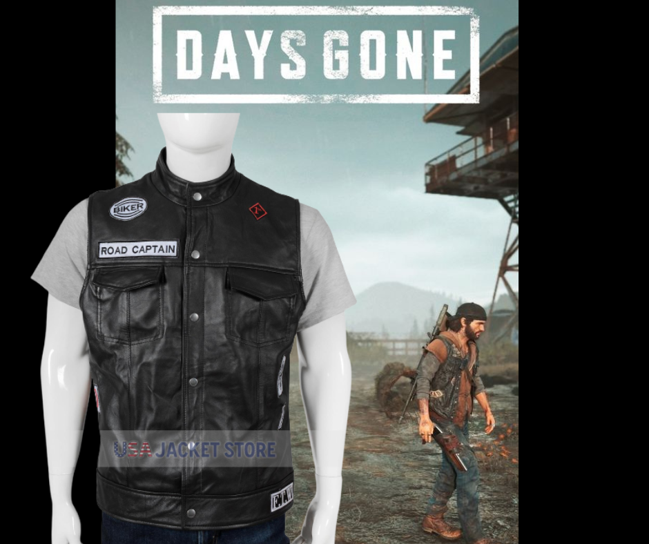 Deacon Lee t John Leather Vest - Celebrity Jacket - Medium
