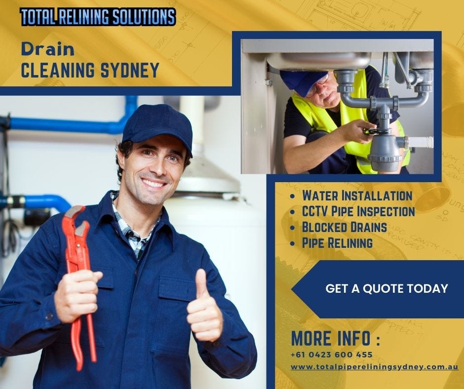 Drain Cleaning Sydney - Total Relining Solutions - Medium