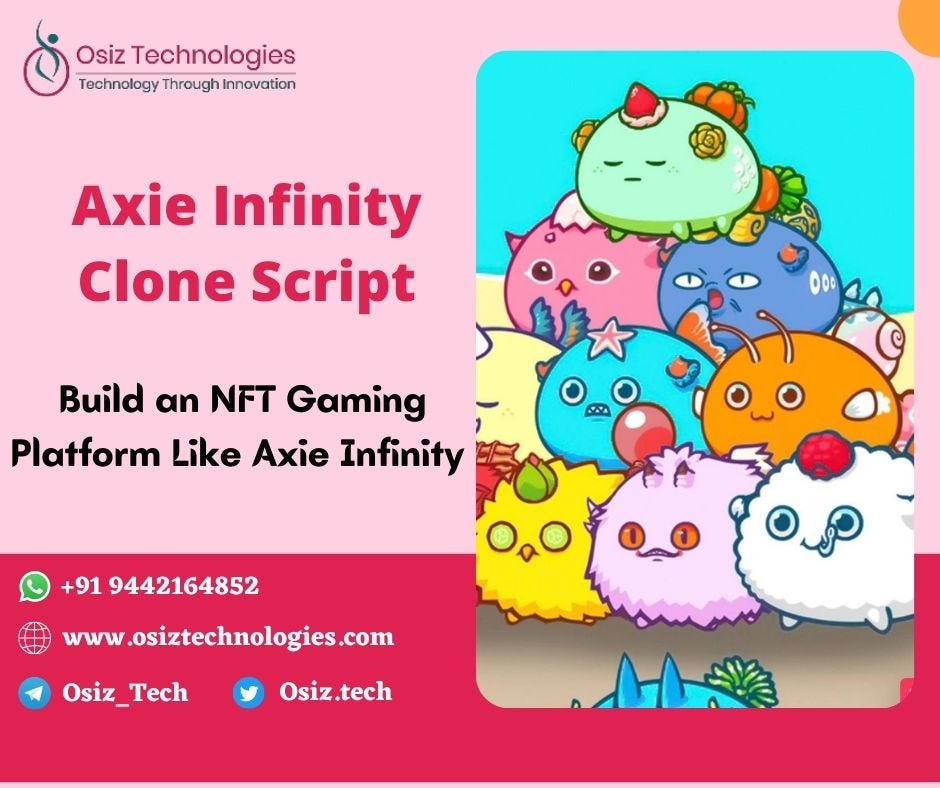 Develop your own Remarkable NFT Gaming Platform Like Axie Infinity | by bajeela aluin | Medium