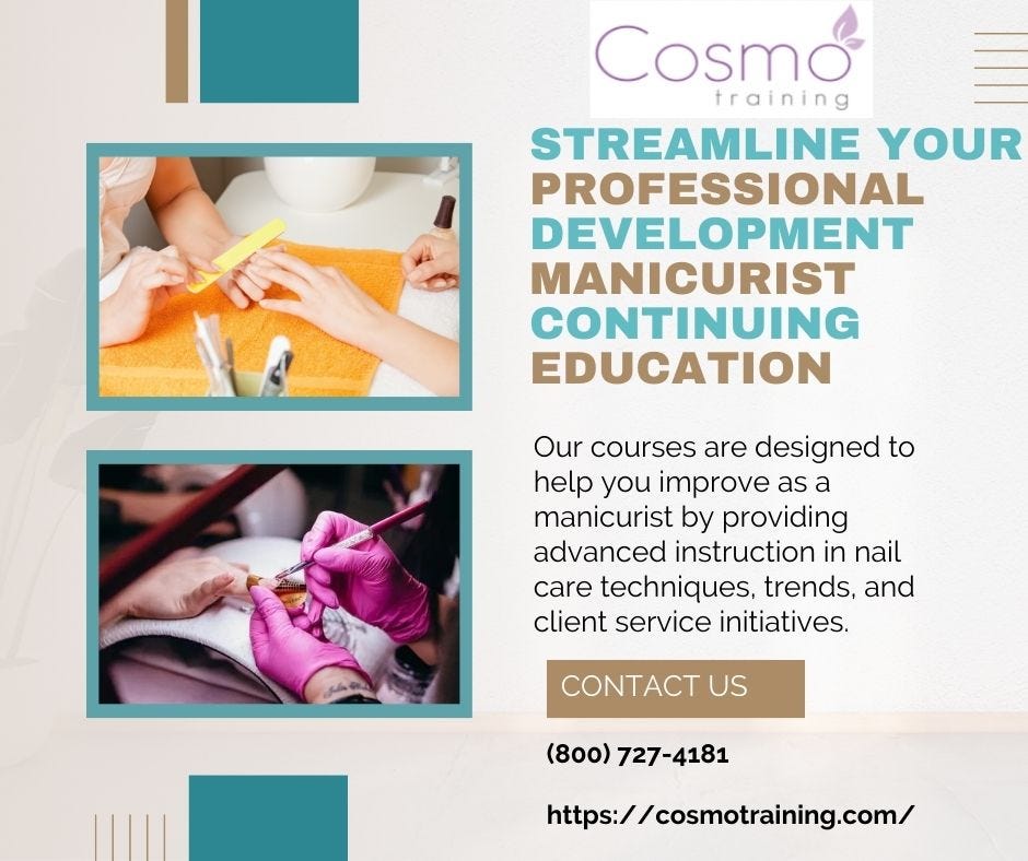 Streamline Your Professional Development Manicurist Continuing Education - Cosmotraining - Medium