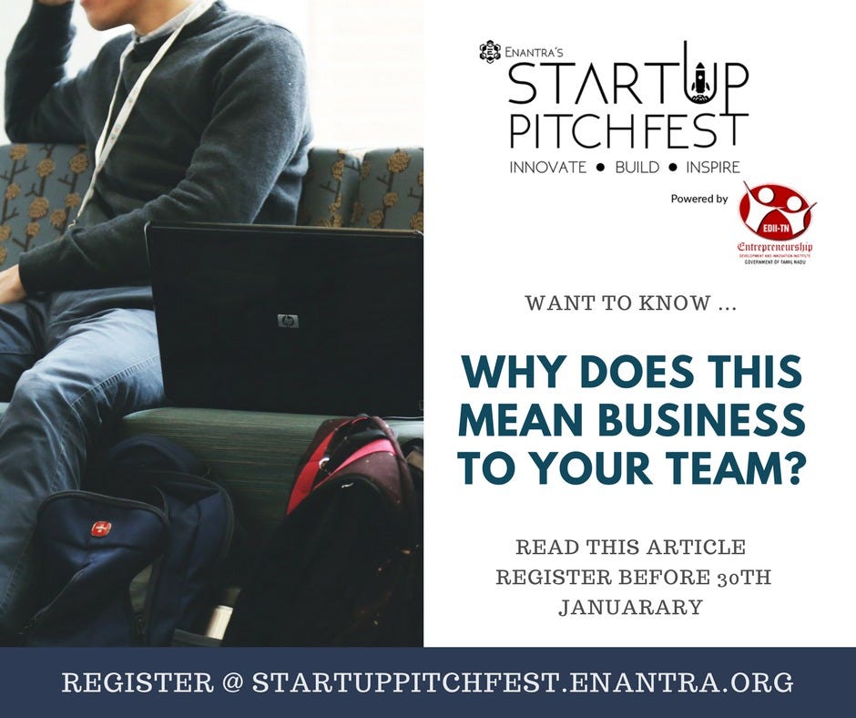Why Startup PitchFest? Why EDII? What’s in it for your team? | by ...