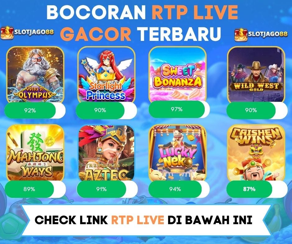 RTP TERBARU SLOTJAGO88. RTP SLOT GACOR SLOTJAGO88 HARI INI | by SLOTJAGO88 | Dec, 2023 | Medium