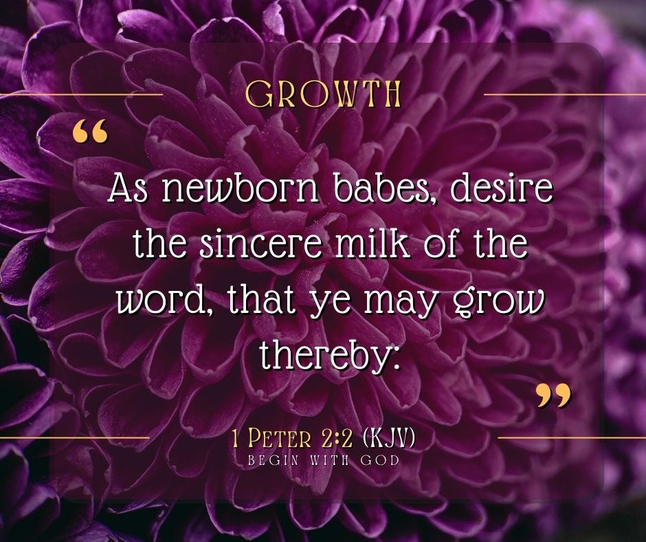 Crave Nothing but for Growth. “Crave God’s Word, let it be heard, In ...