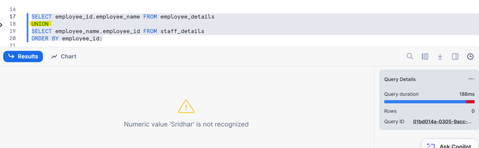 Snowflake — UNION BY NAME operator - Sridhar Lakshminarayanan - Medium