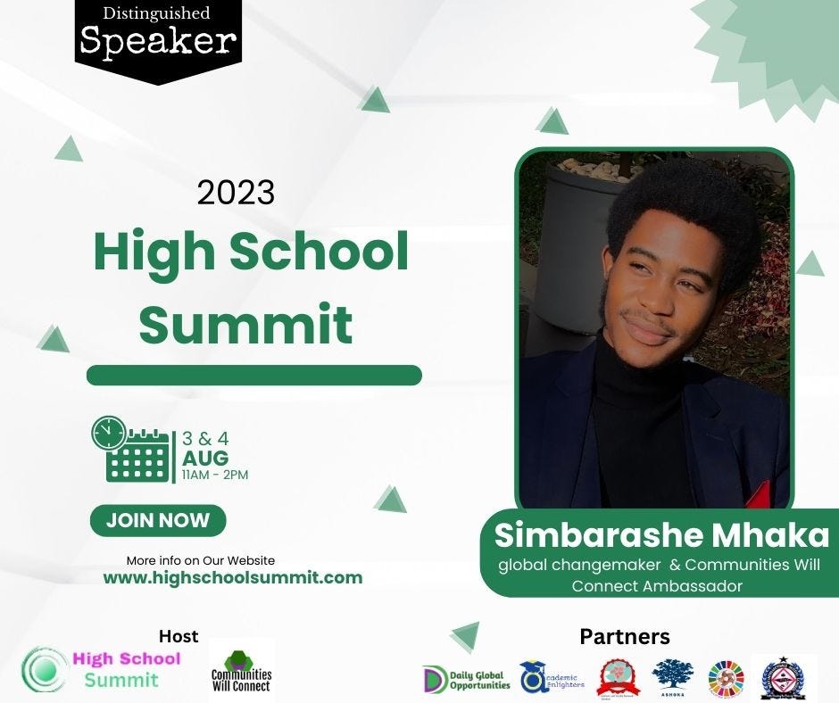 2023 High School Summit Speaker — Simbarashe Mhaka | by Communities ...