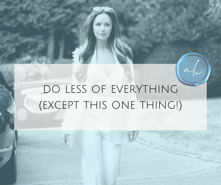 Do Less of Everything (Except This One Thing!) | by Harriette Jackson ...