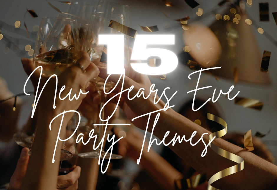 15 New Years Eve Party Themes!. Glamorous Gold and Black Affair: Deck ...