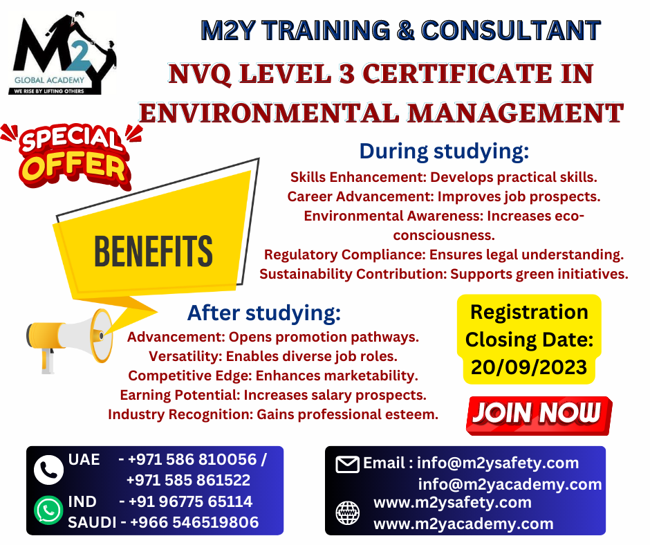 NVQ Level 3 Award in Environmental Management - IOSH, NEBOSH and OTHM ...