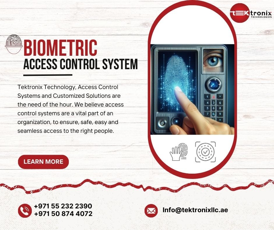 Biometric Access Control System by Tektronix in Abu Dhabi, UAE | by Tekfardeen | Dec, 2023 | Medium
