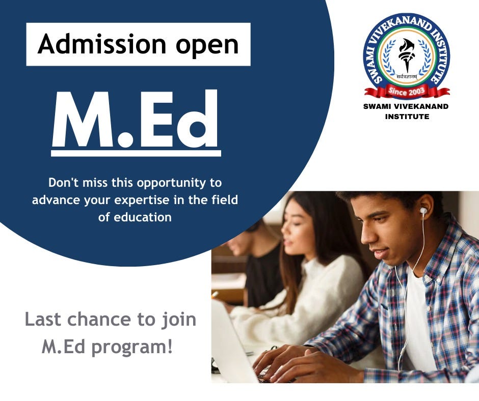 M.Ed course. Swami Vivekanand Institute stands as a… | by Swami ...