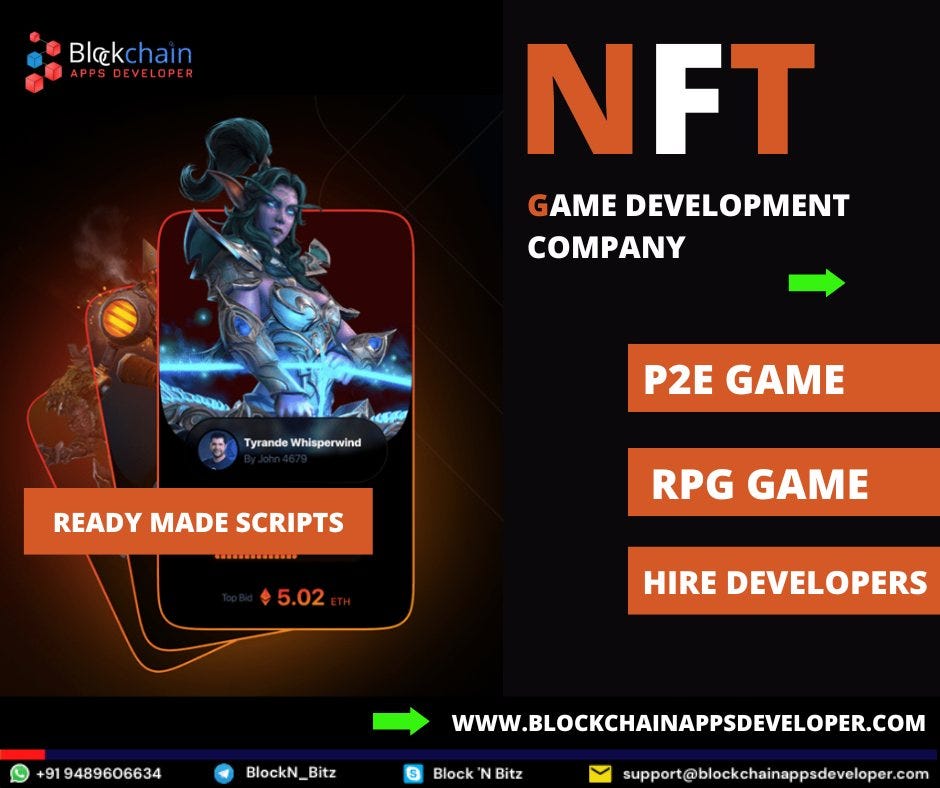 NFT Game Development Company. BlockchainAppsDeveloper is a leading… | by carinageorge | Medium