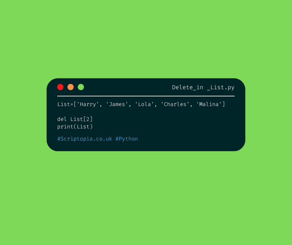 Python Lists Remove Item From List By Index Scriptopia Medium Python Lists Remove Item From List By Index Scriptopia Medium