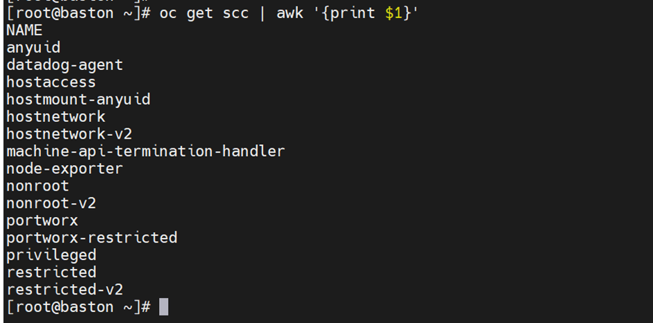 Managing Security Context Constraints SCC permission in OpenShift (How to check which service ...