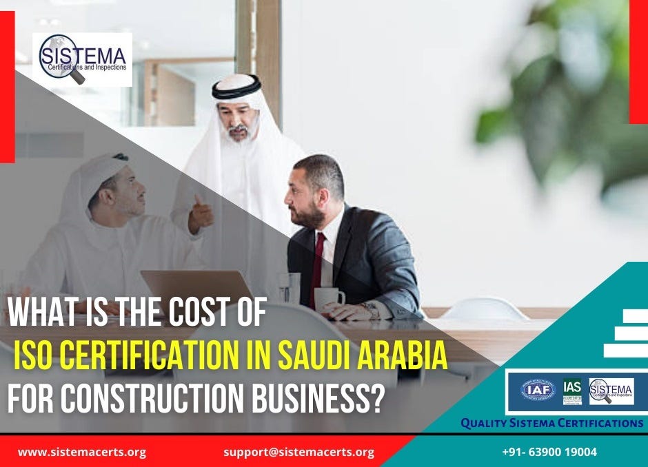 What is the cost of ISO Certification in Saudi Arabia for construction ...
