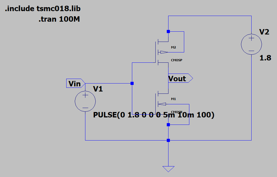 CMOS Inverter Simulation in LTspice (TSMC 180nm) | by Radha Kulkarni ...