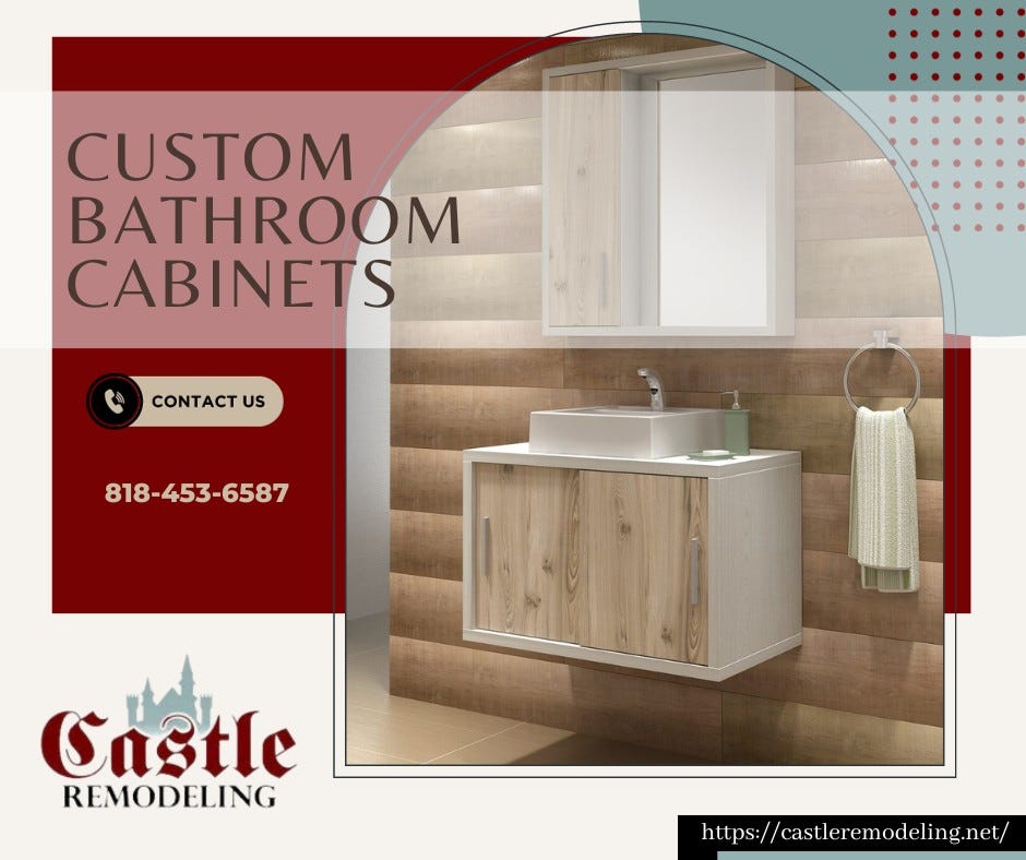 Experience the epitome of bathroom elegance with our Custom Bathroom Cabinets ...