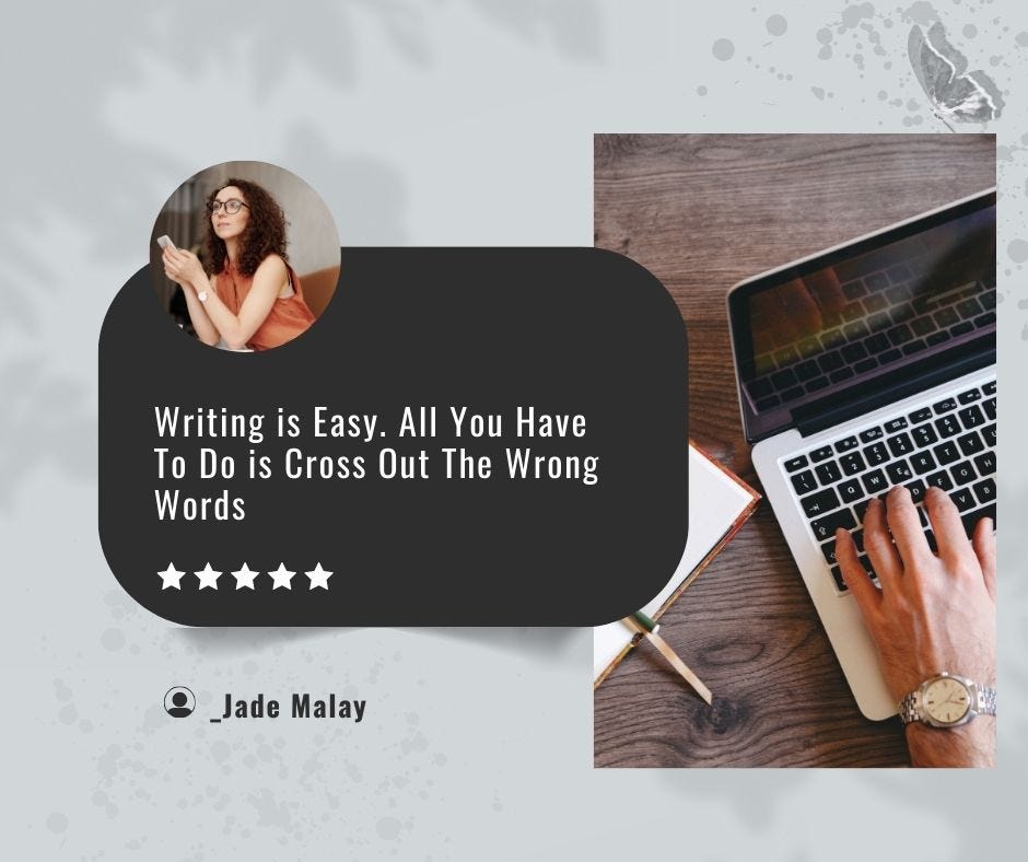 Jade Malay Shares About Writing is Easy - Jade Malay - Medium