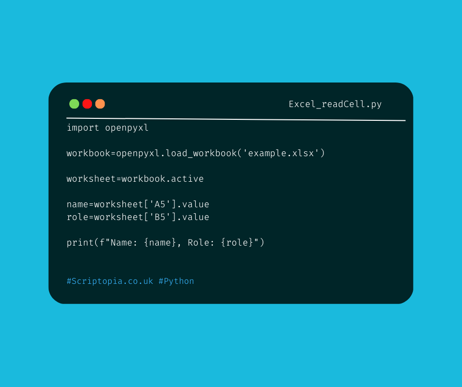 Python openpyxl — Read data from spreadsheet - Scriptopia - Medium
