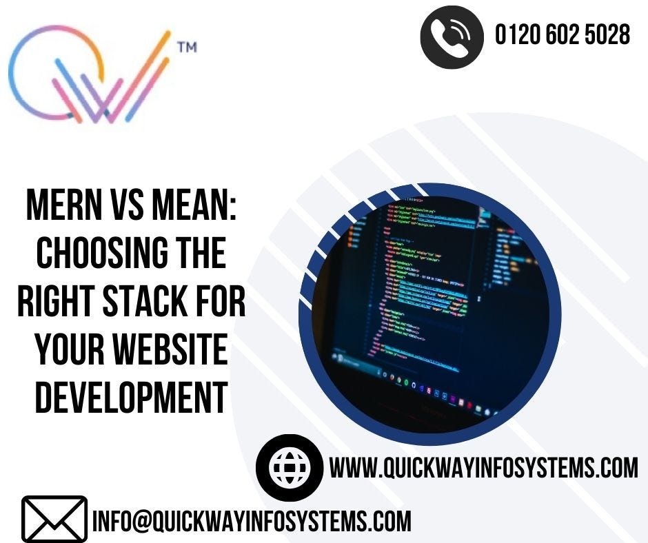 MERN vs MEAN: Choosing the Right Stack for Your Website Development | by Quickway Infosystems ...