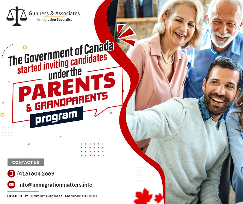 The Government of Canada started inviting candidates under the Parents ...