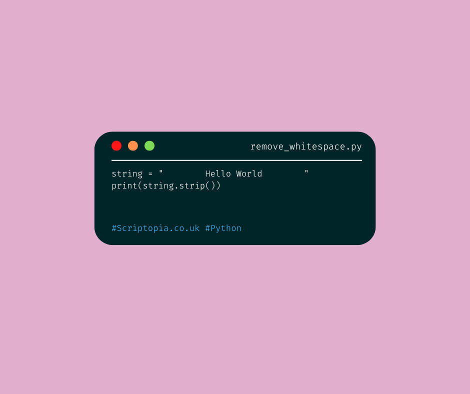 Python Remove Excess Whitespace From A String Scriptopia Medium Python Remove Excess Whitespace From A String Scriptopia Medium