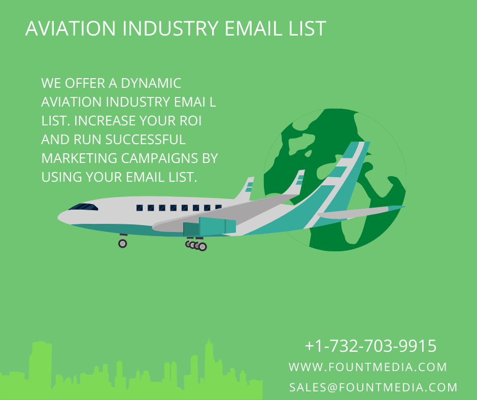 Aviation Industry Email List. We offer a dynamic Aviation Industry ...