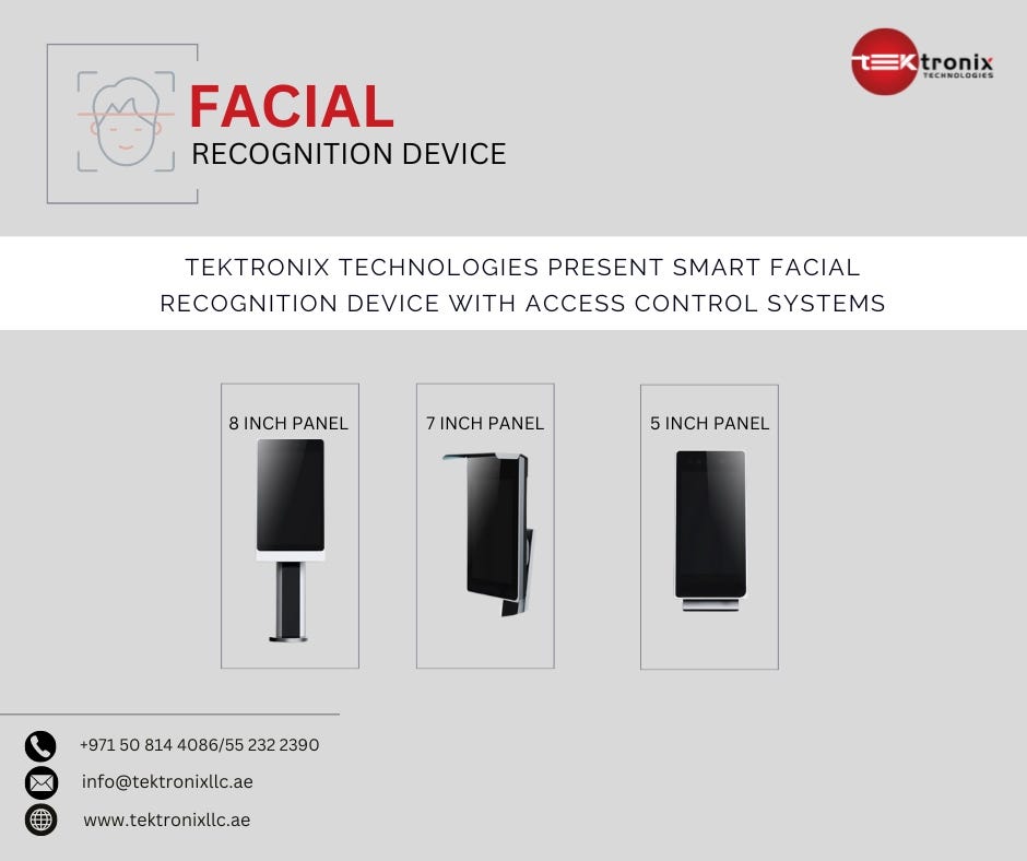 Facial Recognition Device For Attendance Made By Tektronix Technologies In Dubai Abu Dhabi And