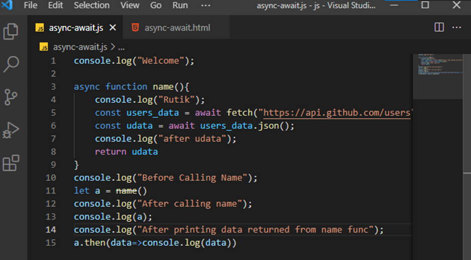 Async/Await concept in JavaScript | by Rutikpanchal | Medium