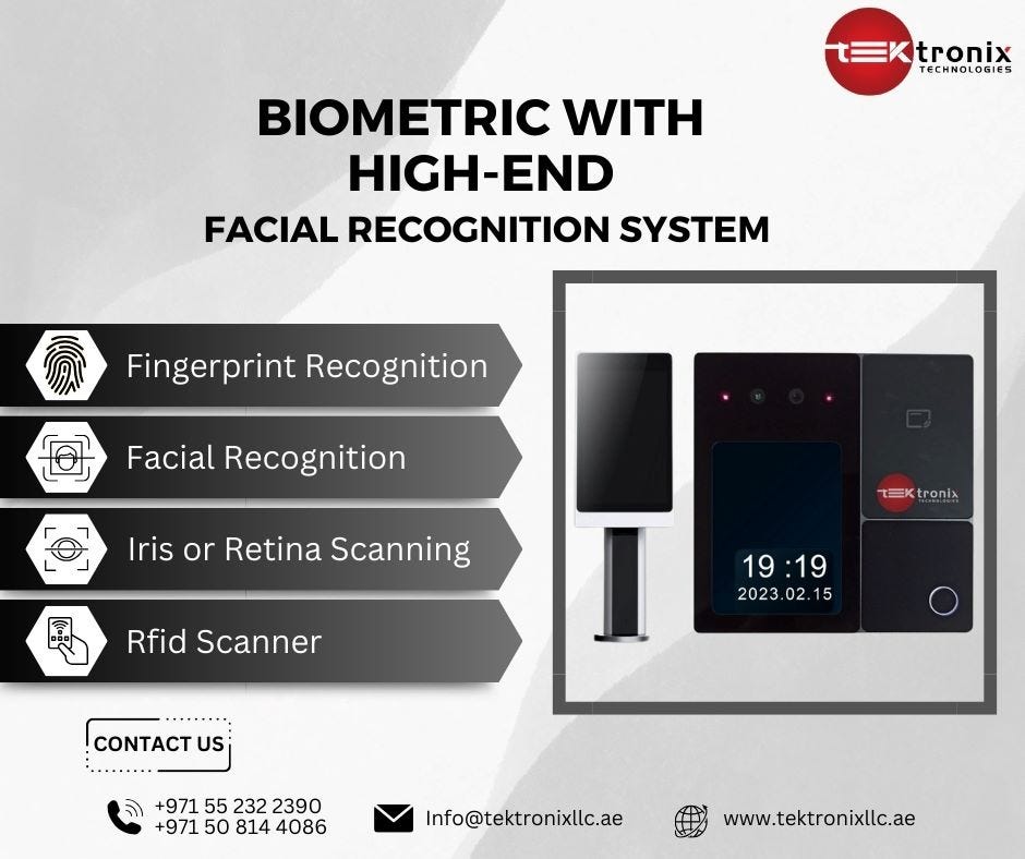 Facial Recognition Device For Attendance Made By Tektronix Technologies In Dubai Abu Dhabi And