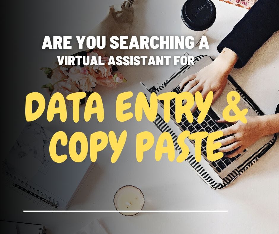 I will be your data entry operator My Services: ………………….. Data Entry ...