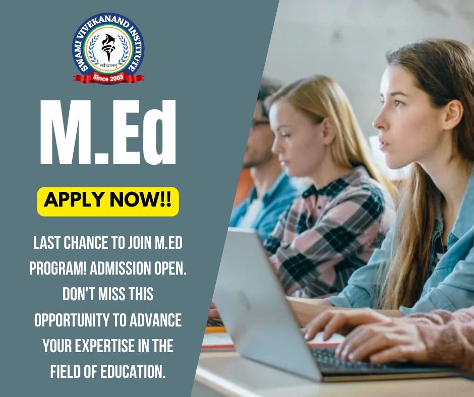 “Navigating Educational Leadership: M.Ed Program” | by Swami Vivekanand ...