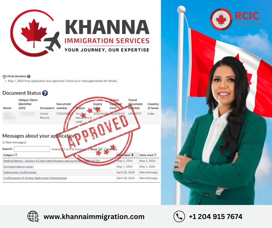 Visitor Record Approved | Khanna Immigration Services - Khanna ...