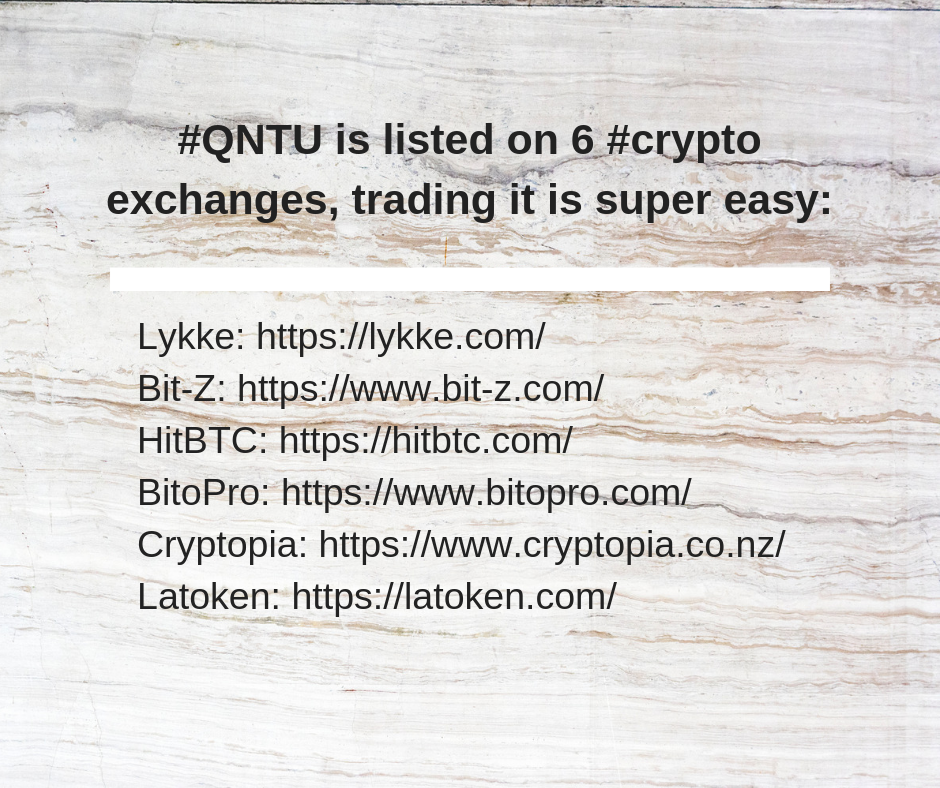 A Look at Quanta: WHERE CAN WE TRADE QNTU? | by Quanta | Medium