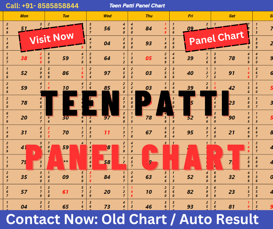 Teen Patti Panel Chart. In the realm of online gambling and… | by ...