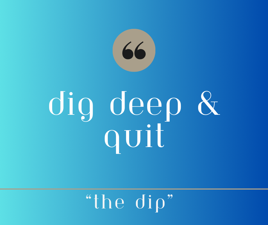 Book Review: The Dip. Let’s talk about quitting. | by Sachi Reads Daily ...