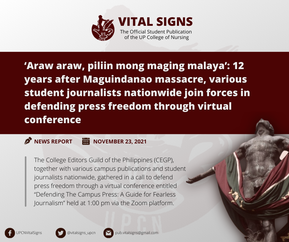 12 years after Maguindanao massacre, various student journalists nationwide join forces in ...