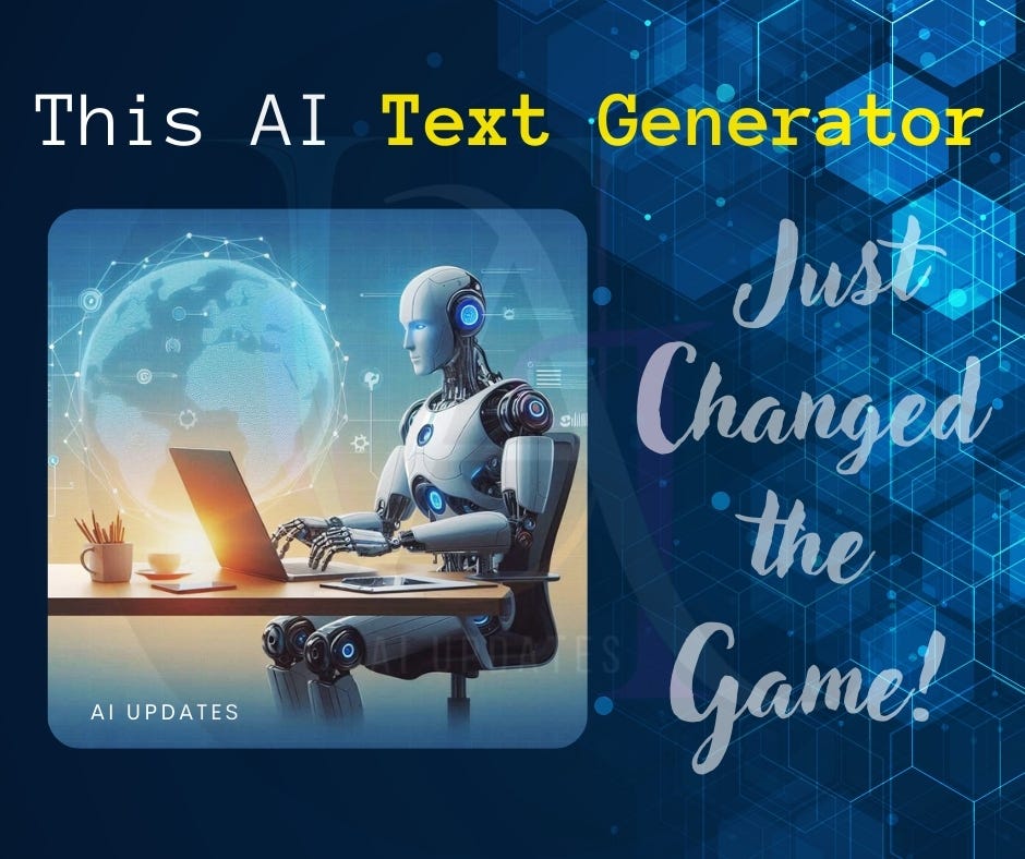 This Artificial Intelligence Text Generator Just Changed the Game! | Medium