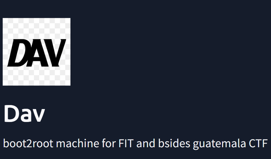 Dav-try hack me walkthrough. “boot2root machine for FIT and bsides ...