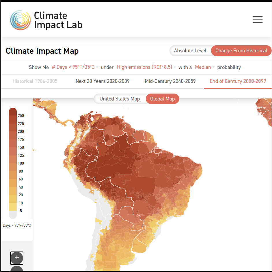 Discover the climate change impact on any place of the world through ...