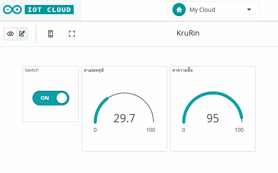 สอน Arduino IoT Cloud บทที่ 2 ESP32 อ่านค่า เซนเซอร์อุณหภูมิ ความชื้น DHT11 แสดงผลบน Dashboard ...