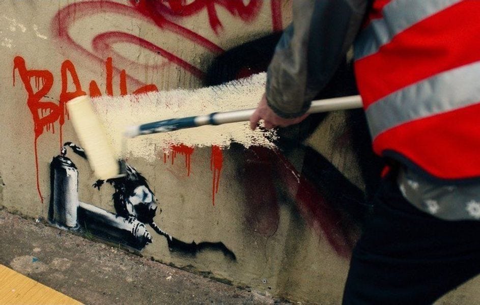 When Destroying Art is Art. Christopher Walken Painted Over an… | by ...