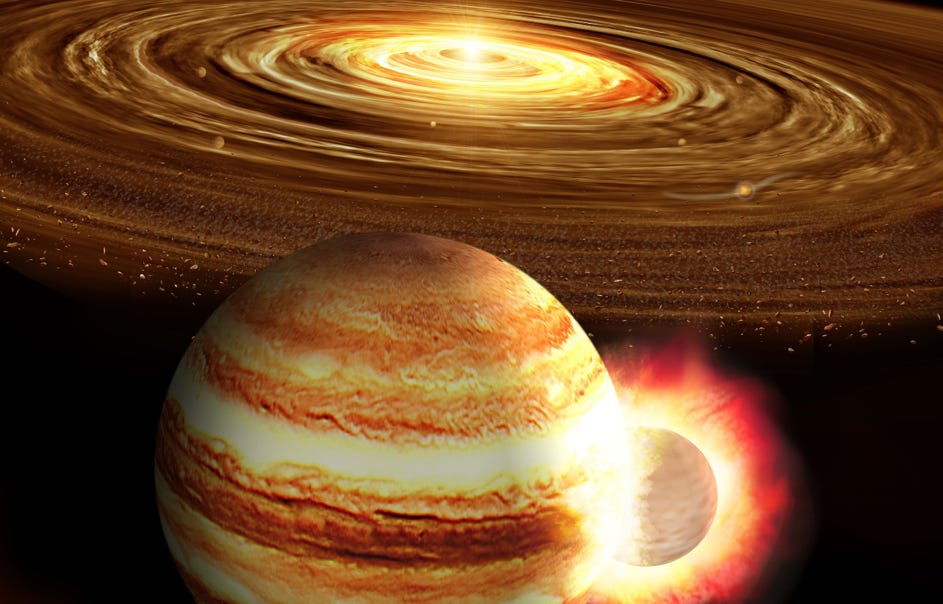 Did Jupiter Collide with a Massive Planet? | by The Cosmic Companion ...