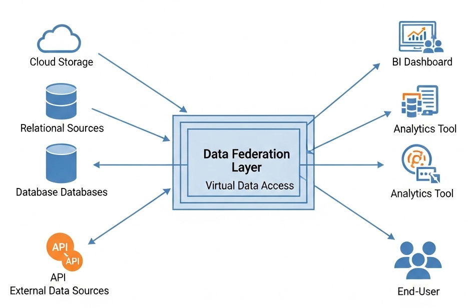 🌐 Data Federation: Real-Time Access Without Data Movement | by Sumit ...