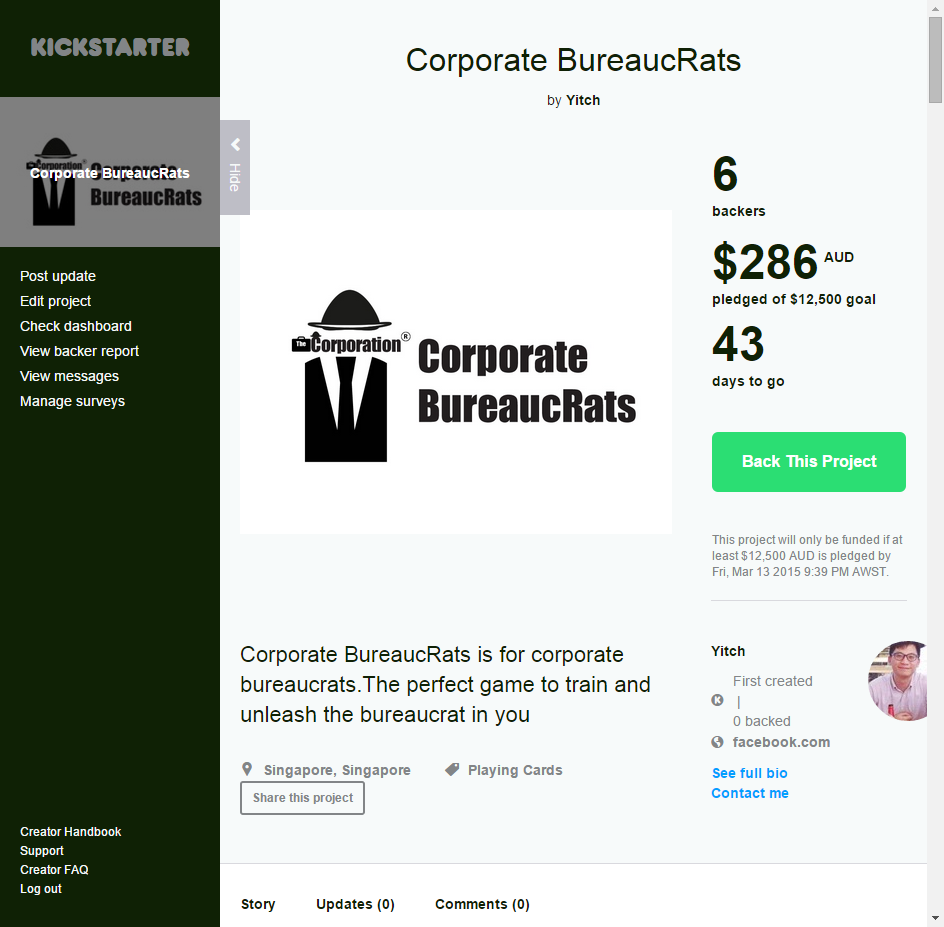 Kickstarter campaign, Day 1. After months of dreaming up the game… | by ...