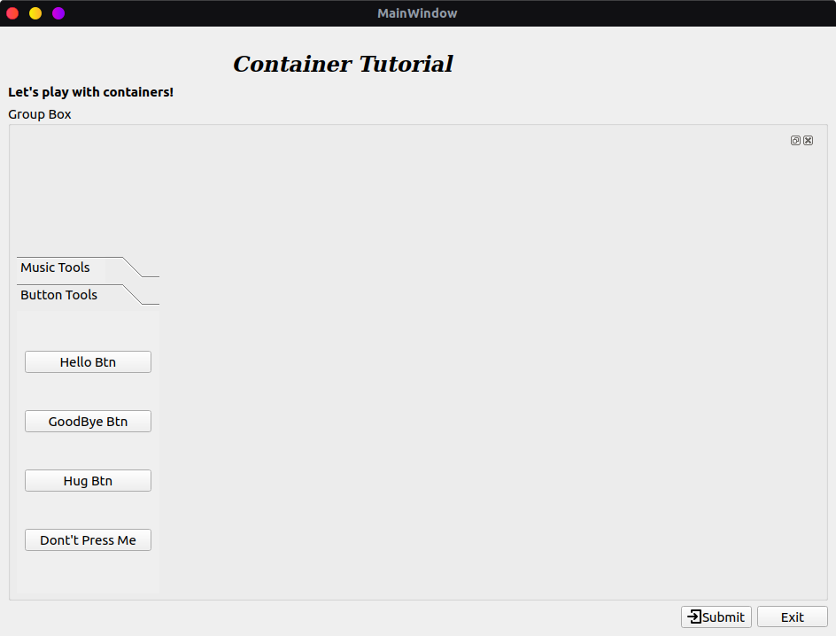 [PyQt]PySide2教學 #9: 容器物件, QToolBox, QDockWidget, QStackWidget ...