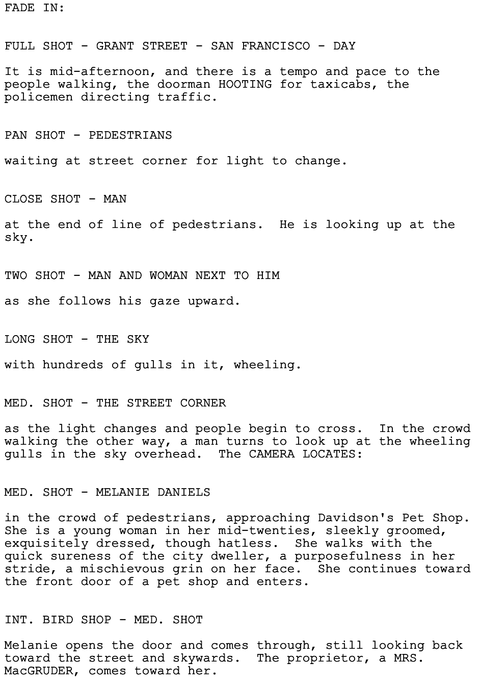Page One: “The Birds” (1963) - Go Into The Story