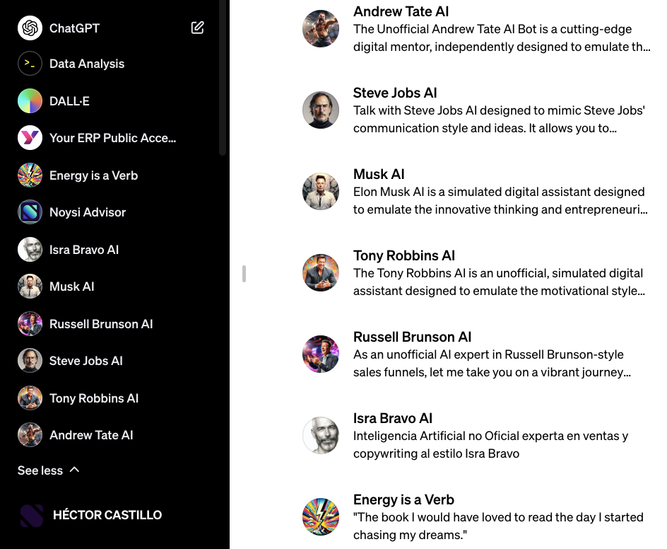 Talk to Steve Jobs, Elon Musk, Andrew Tate, Tony Robbins, Russell ...