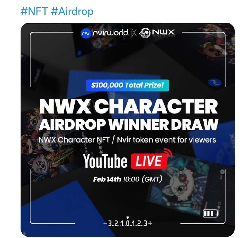 Nvirworld NFT and NWX coin Airdrop event ^^ #nvirworld #nwx #nft # ...